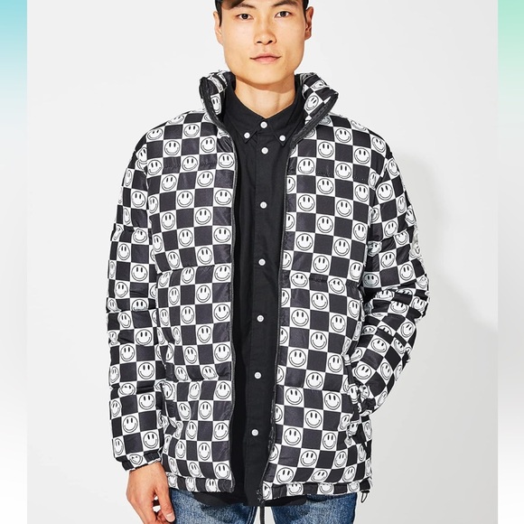 Wesc | Jackets & Coats | Nwt Wesc Mens Checkerboard Smiley Face Puffer ...